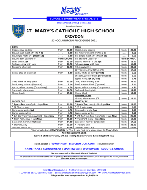 Fillable Online ST. MARY'S CATHOLIC HIGH SCHOOL Fax Email Print - pdfFiller
