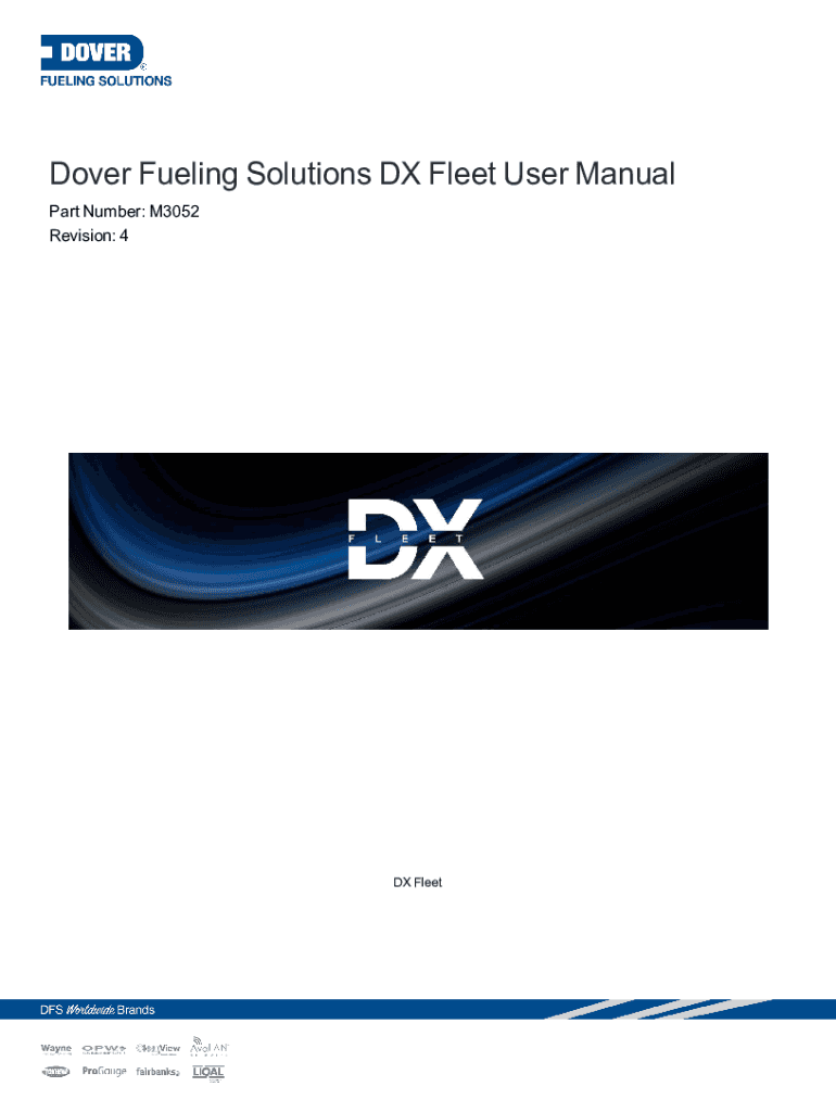 Fillable Online Dover Fueling Solutions DX Fleet User Manual Fax Email ...