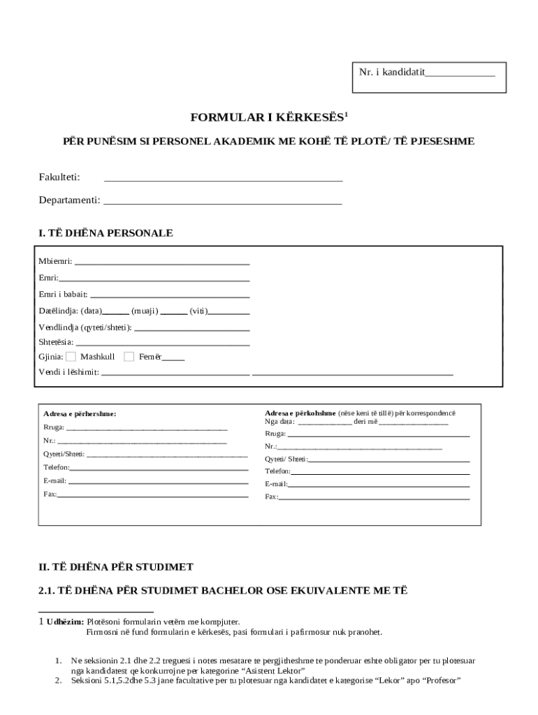 ular aplikimi per punesim - ust edu Doc Template | pdfFiller