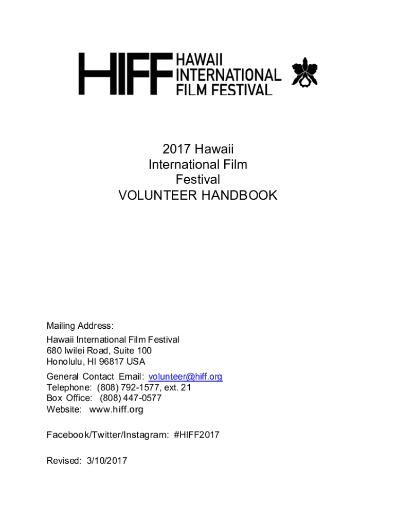 Fillable Online Hawaii International Film Festival - Email Format Fax Email Print - pdfFiller