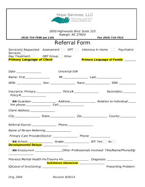 Click Here to Download a Referral Application Doc Template | pdfFiller