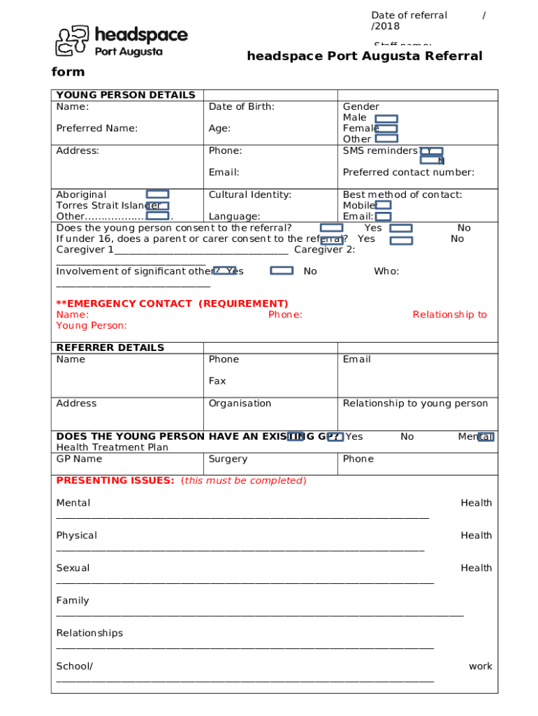 headspace Port AugustaYouth Mental Health Centre & ... Doc Template ...