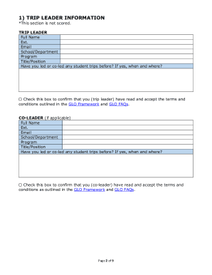 Fillable Online Student Trips Proposal Form Fax Email Print - pdfFiller