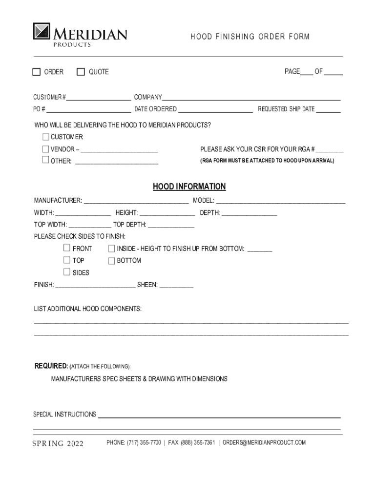 Fillable Online Door and frame order forms Fax Email Print - pdfFiller