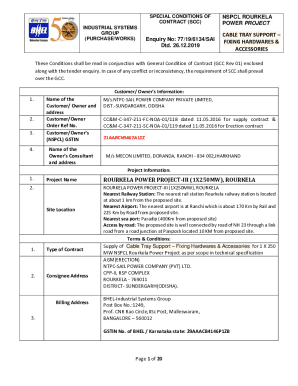 Fillable Online tender for cable tray support system - boltable type ...
