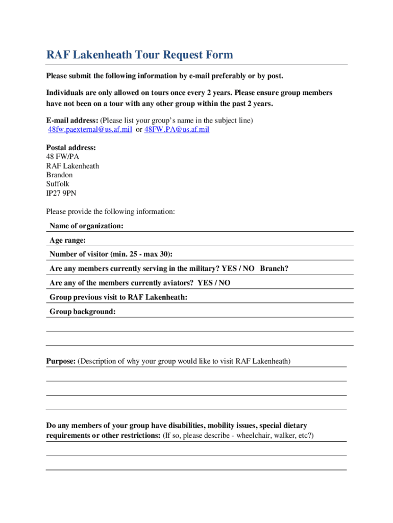 Fillable Online Raf request form Fax Email Print - pdfFiller