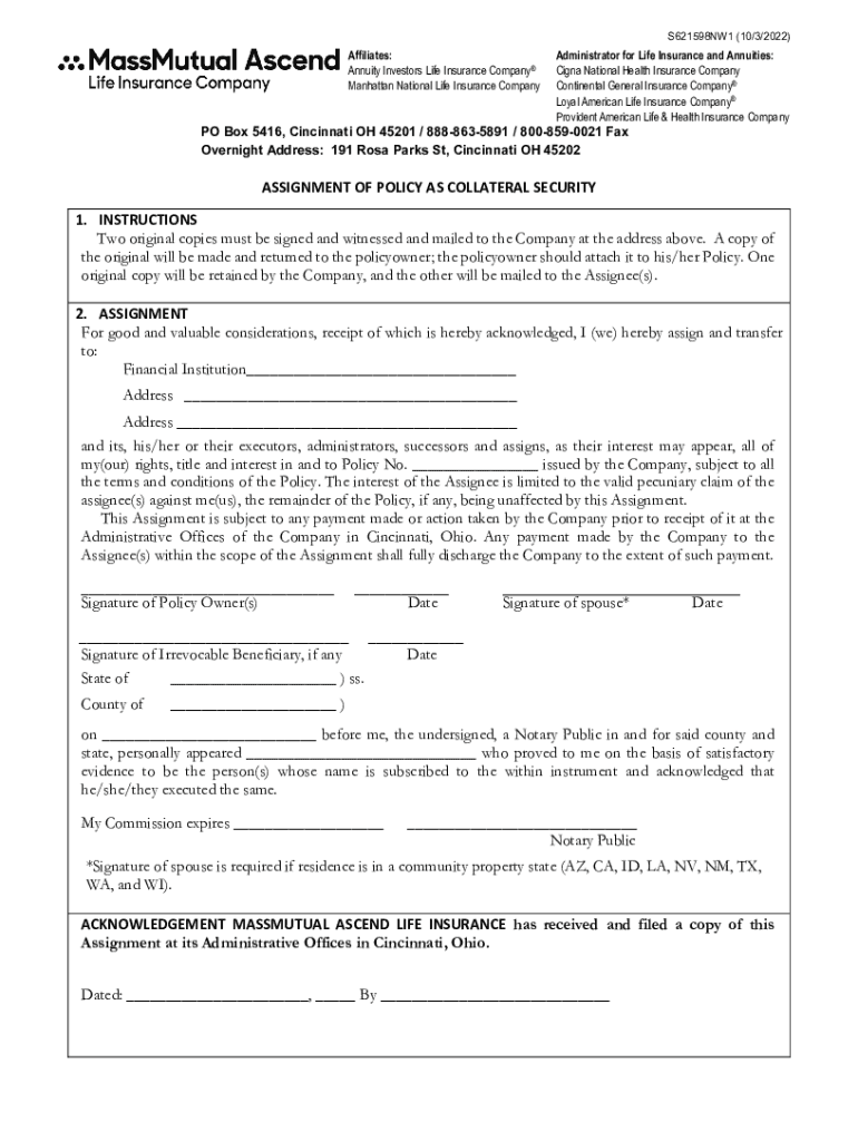 Fillable Online Life Insurance Forms - MassMutual Ascend Fax Email ...