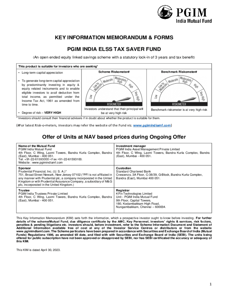 Fillable Online KIM in Mutual Fund: What is Key Information Memorandum ...