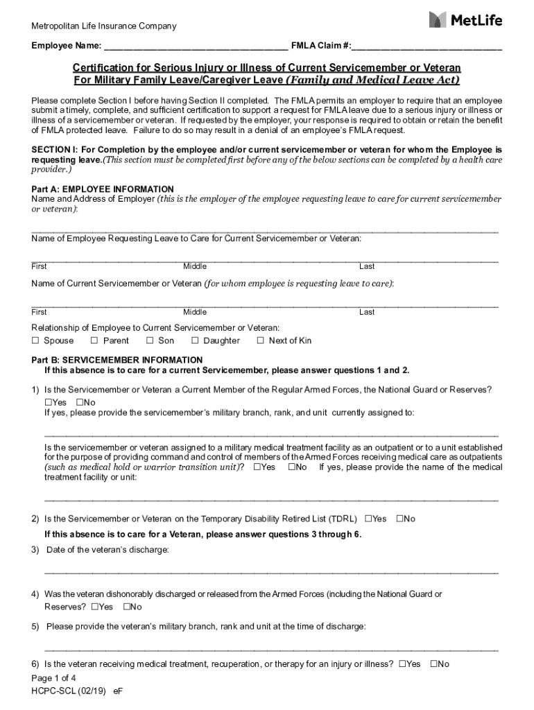 Fillable Online MetLife's eForms! Fax Email Print - pdfFiller