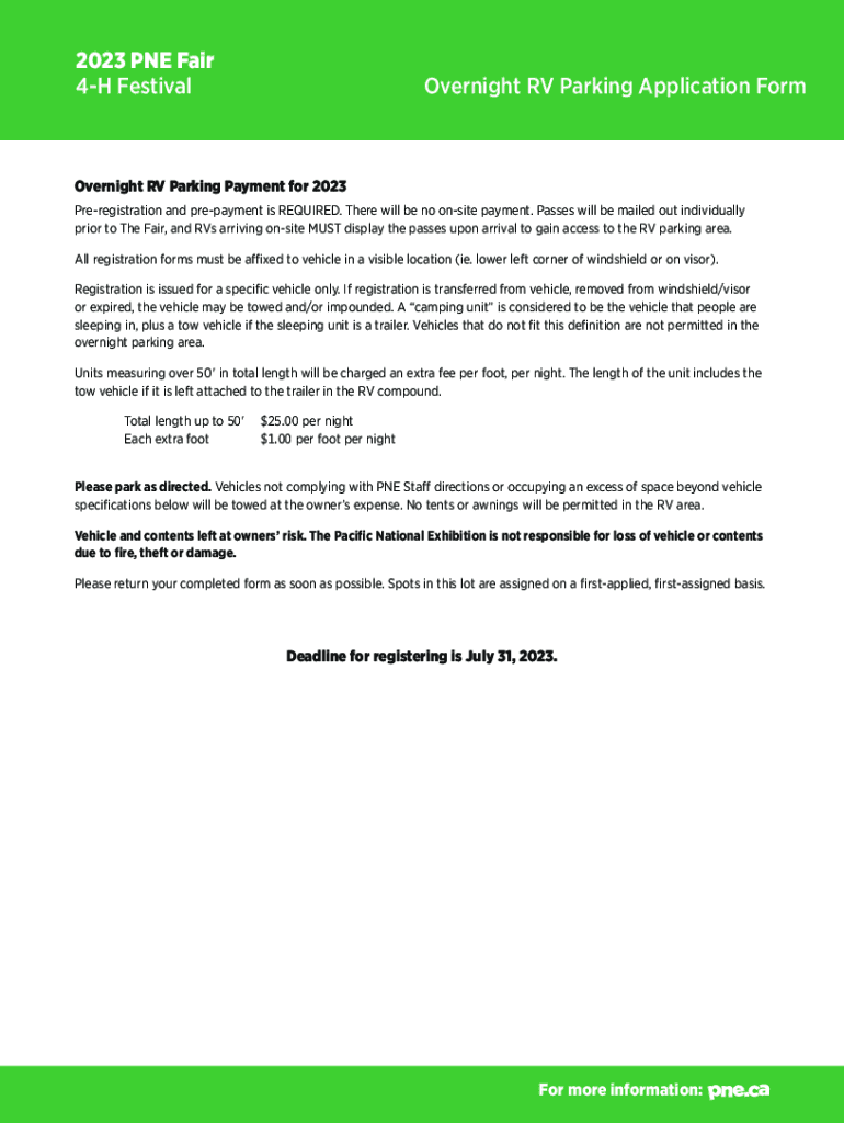 Fillable Online Camping Form Rules Fax Email Print - pdfFiller