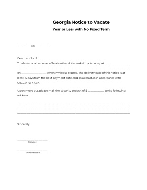 Fillable Online Free Georgia Eviction Notice Forms (3) - PDFWord Fax ...