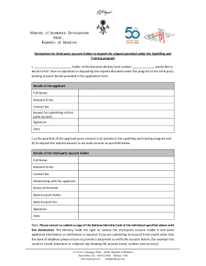 Fillable Online Third-party Declaration Form FINAL Fax Email Print - pdfFiller