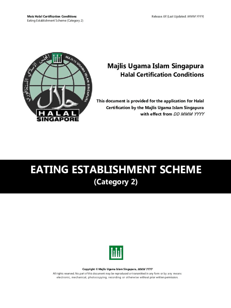 Fillable Online Halal Halal Certification Application Fees - Singapore ...