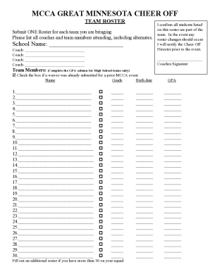 Fillable Online cheerleading handbook - the Minnesota State High School ...