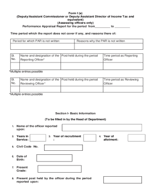 Fillable Online Form I (a) (Deputy/Assistant Commissioner or ... Fax ...
