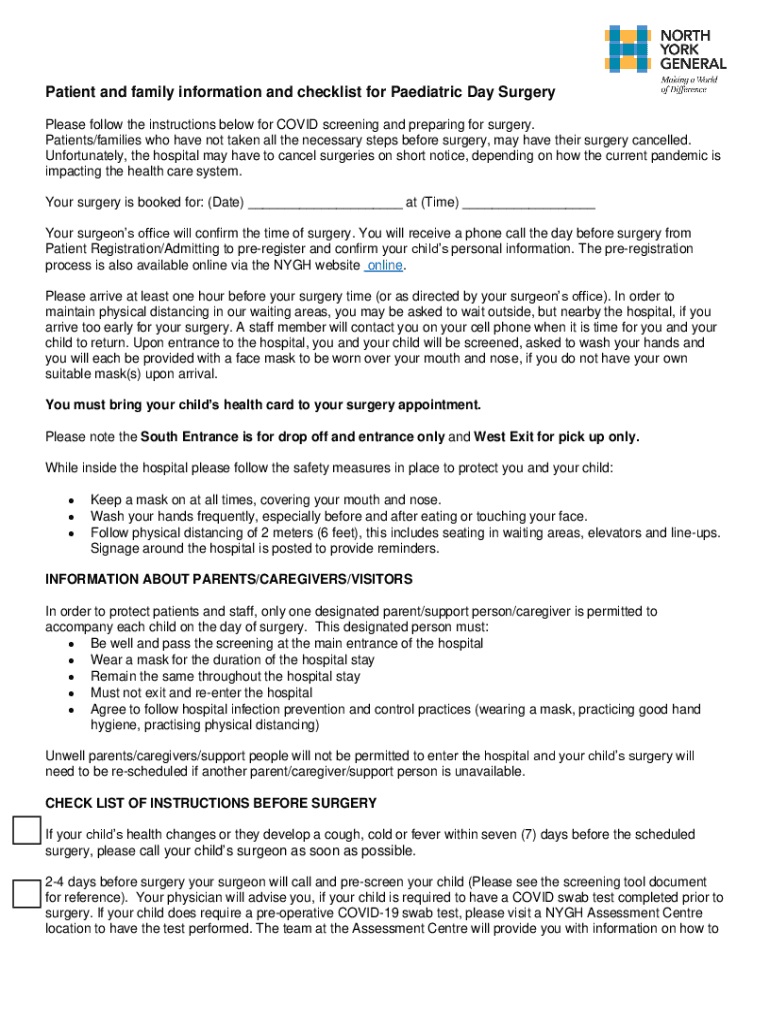 Fillable Online Surgery and COVID-19: Here's what to expect at Akron ... Fax Email Print - pdfFiller