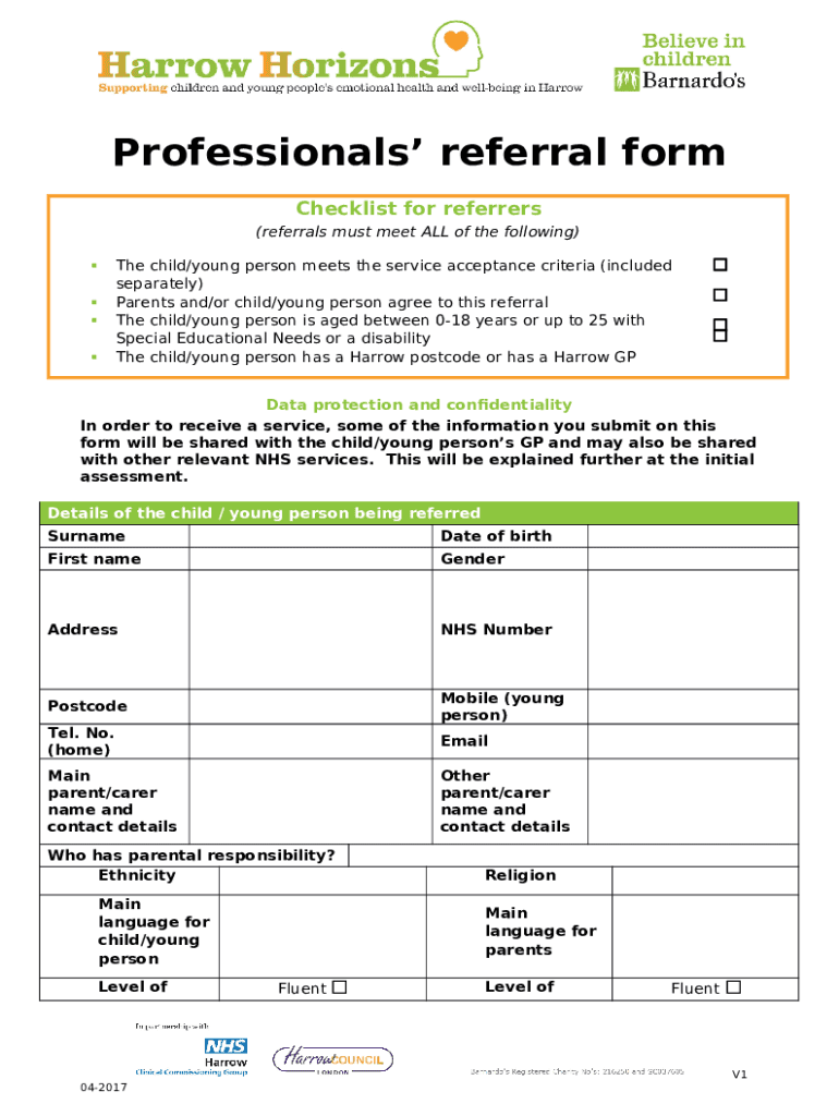 Specialist Assessment Service Referral Doc Template | pdfFiller