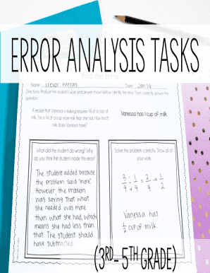 Fillable Online 3rd Grade Error Analysis Math Tasks w/ Google Slides ...