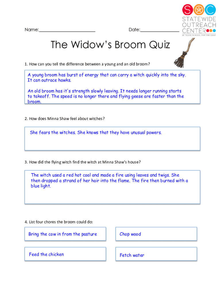 Fillable Online A Wicked Wicked Thing (or not)? The Widow's Broom by ...