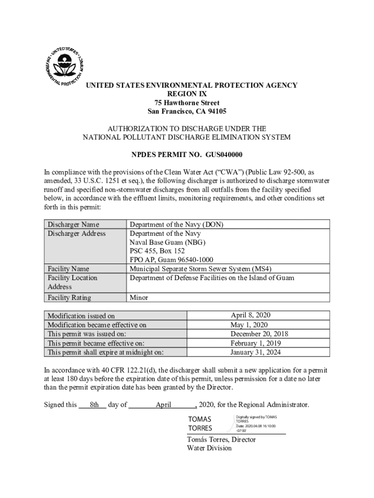 Fillable Online State Waste Discharge Permit Fax Email Print - pdfFiller