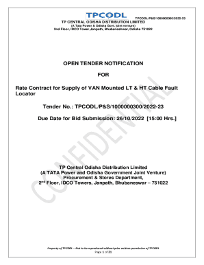 Fillable Online TP Central Odisha Distribution Limited (TPCODL) Fax ...