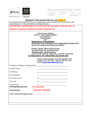 Fillable Online Rfq Date: Fillable, Printable & Blank PDF Form for Free ...