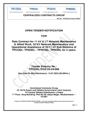 Fillable Online Open Tender Notification for Fax Email Print - pdfFiller