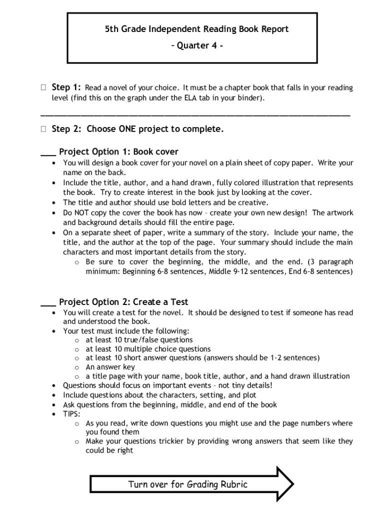 Fillable Online 5th grade reading books for children aged 10-11 Fax ...