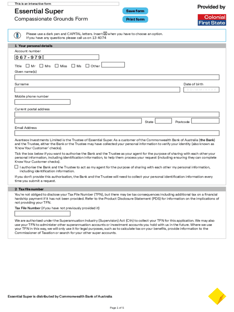 Fillable Online Essential SuperCompassionate Grounds Form Fax Email ...