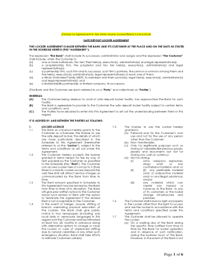 Fillable Online New Bank Locker Agreement: All You Need To Know Fax ...