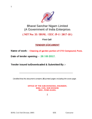 APPLICATION FOR ISSUE OF TENDER DOCUMENTS ... Doc Template | pdfFiller