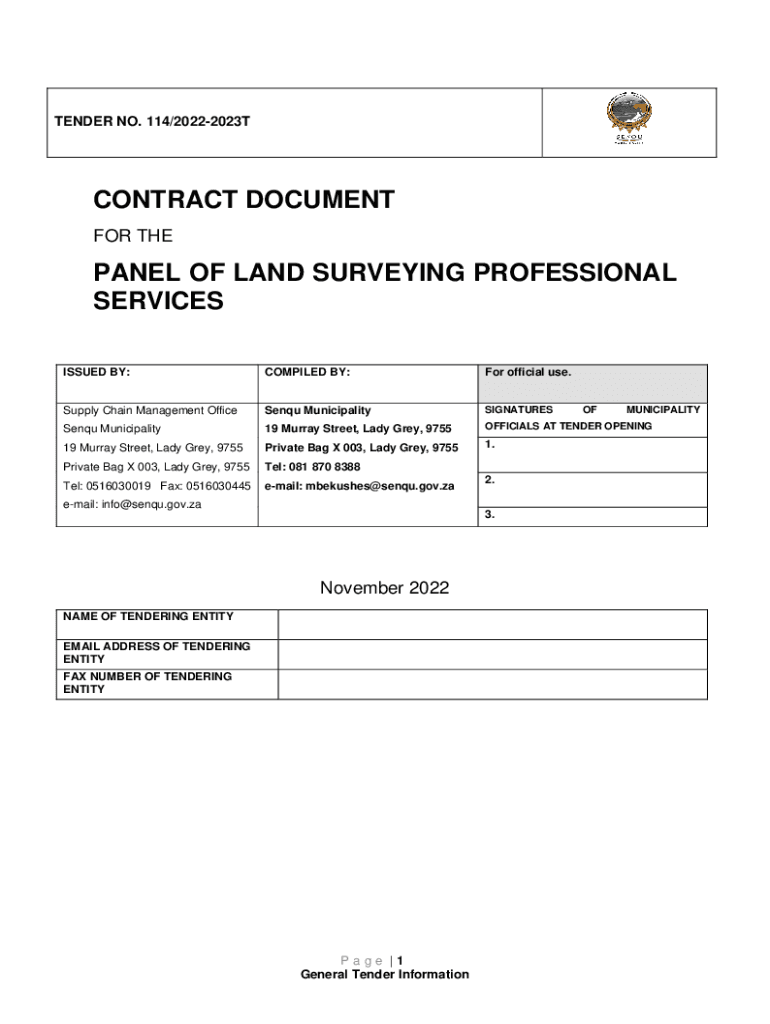 Fillable Online Panel of Land Surveying Professional Services Fax Email ...