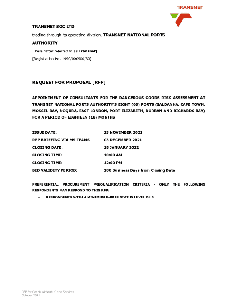 Fillable Online trading through its operating division, TRANSNET ...
