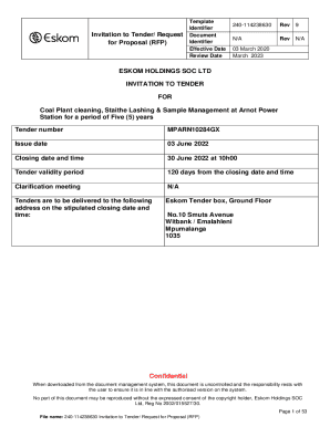 Fillable Online E-Tender / Request for Proposal (RFP) Fax Email Print - pdfFiller