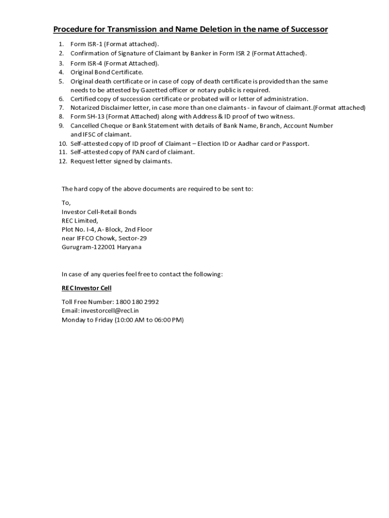 Fillable Online Procedure-for-transmission-and-name-deletion-in-the ...