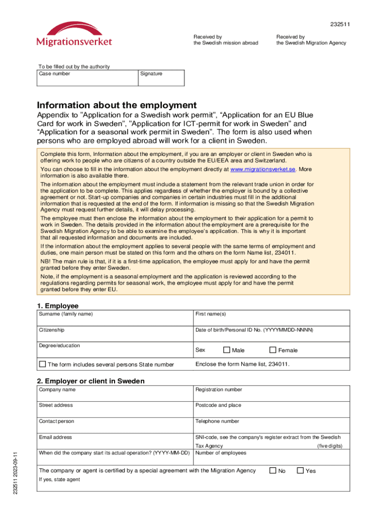 Fillable Online Invitation - To be filled in by persons in Sweden who ...