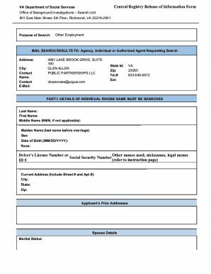 Fillable Online Central Registry Release Information PDF Form Fax Email ...
