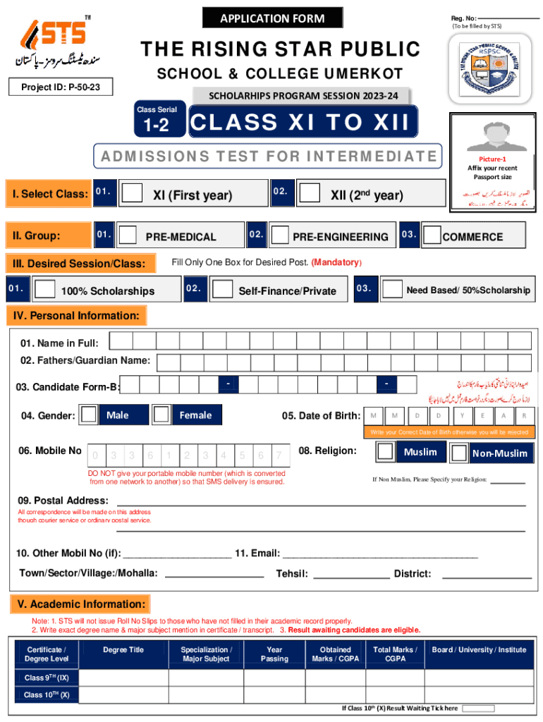 Fillable Online Start of School Forms - Rising Star Elementary Fax ...