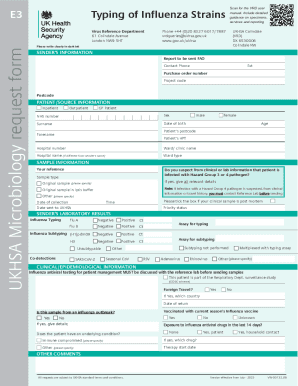 Fillable Online Typing of influenza strains request form Fax Email ...