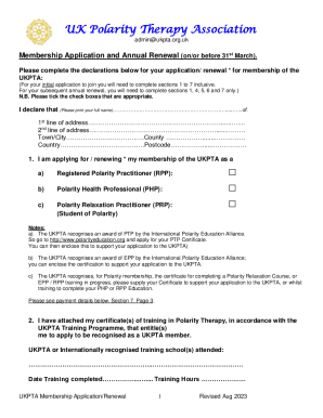 Fillable Online Registration of Practitioners - Application and Renewal. Membership Form Fax ...