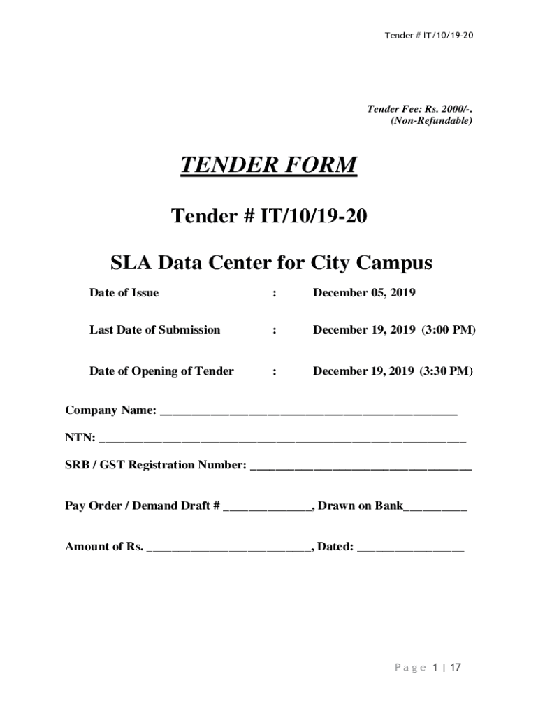 Fillable Online tenders iba edu Tender Opening / Attendance Sheet Fax ...