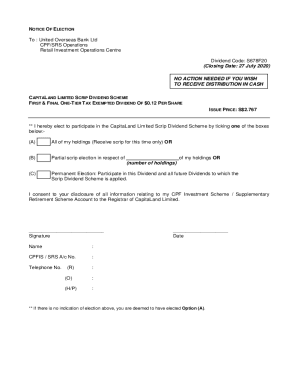 Fillable Online Capitaland Ltd Blank Form Fax Email Print - pdfFiller