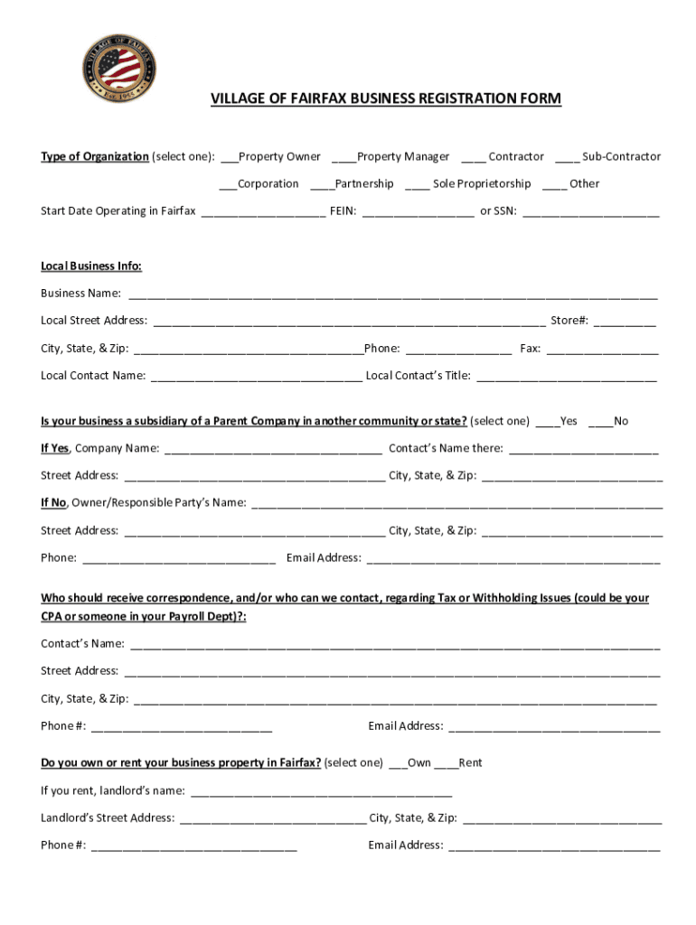 Fillable Online Business Tax Forms and Information Fax Email Print - pdfFiller
