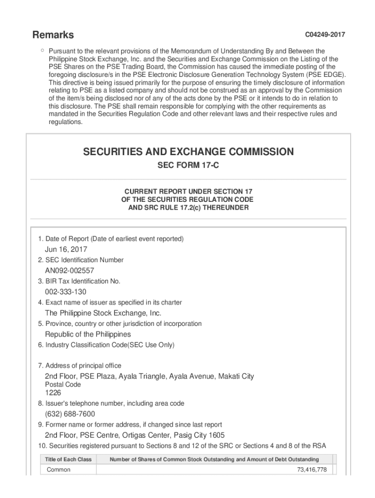 Fillable Online Press Release - PSE Edge - Philippine Stock Exchange ...