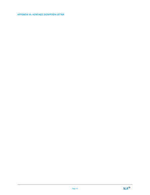 Fillable Online APPENDIX M: HERITAGE EXEMPTION LETTER Fax Email Print ...