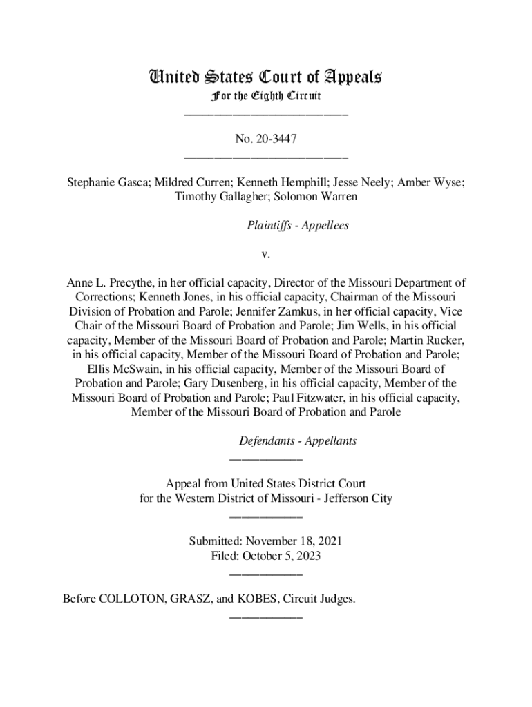 Fillable Online Stephanie Gasca; Mildred Curren; Kenneth Hemphill ...