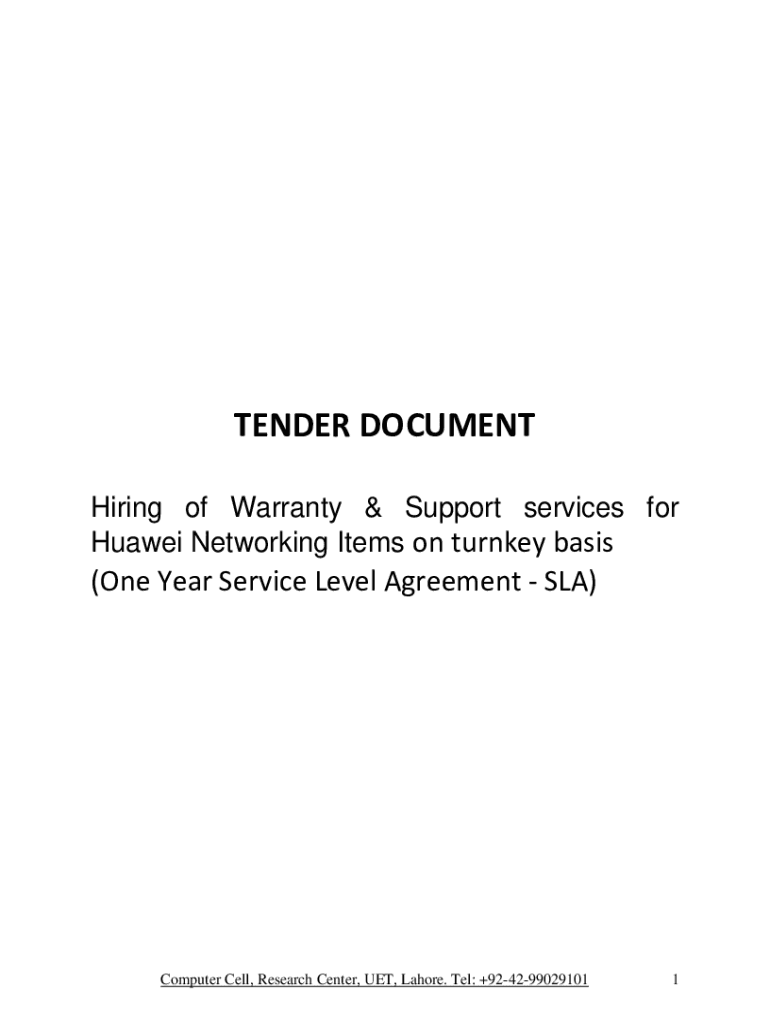 Fillable Online E- TENDER DOCUMENT FOR THE WORK OF Hiring of ... Fax Email Print - pdfFiller
