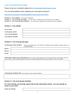 Branch update template - for branch and support group web editors (Word ...