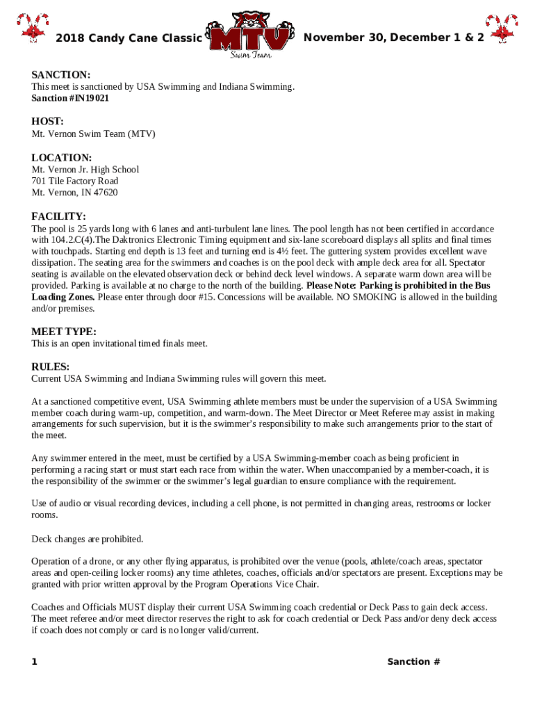 Greater Somerset County YMCA Swim Team - CandyCane ... Doc Template | pdfFiller