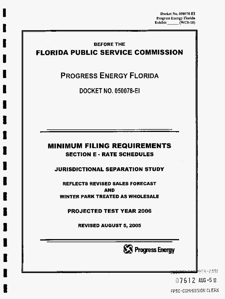 Fillable Online Progress Energy Florida Files Requests to Reduce ...
